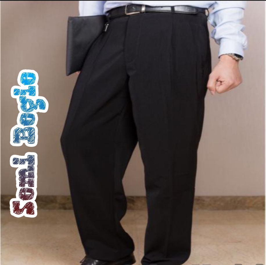 Lesta Langgeng Celana Panjang Formal Pria Hitam Semi Begi/Jumbo Bahan ...