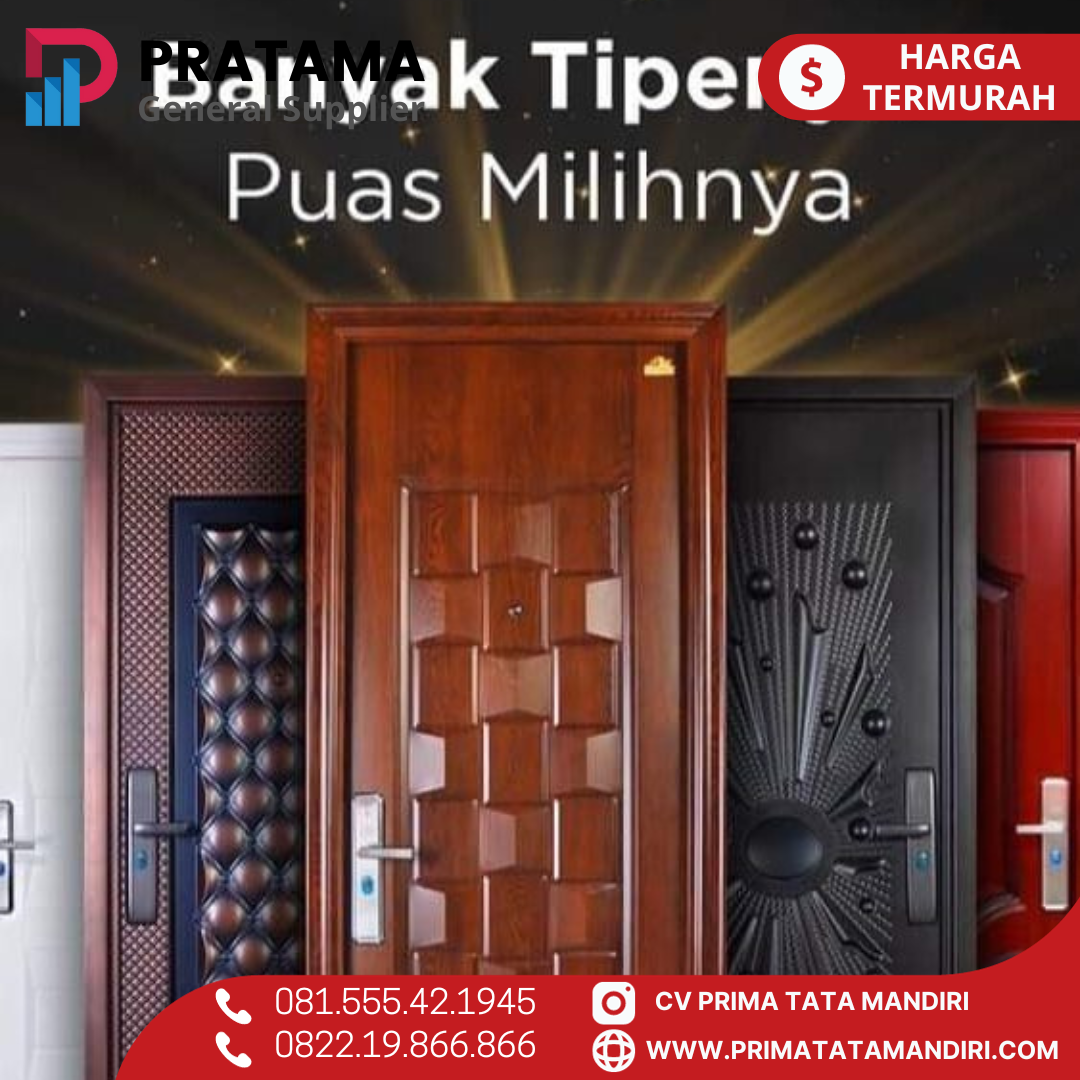 PINTU BAJA FORTRESS URBAN 90 SINGLE DOOR - warna coklat kayu/putih ...