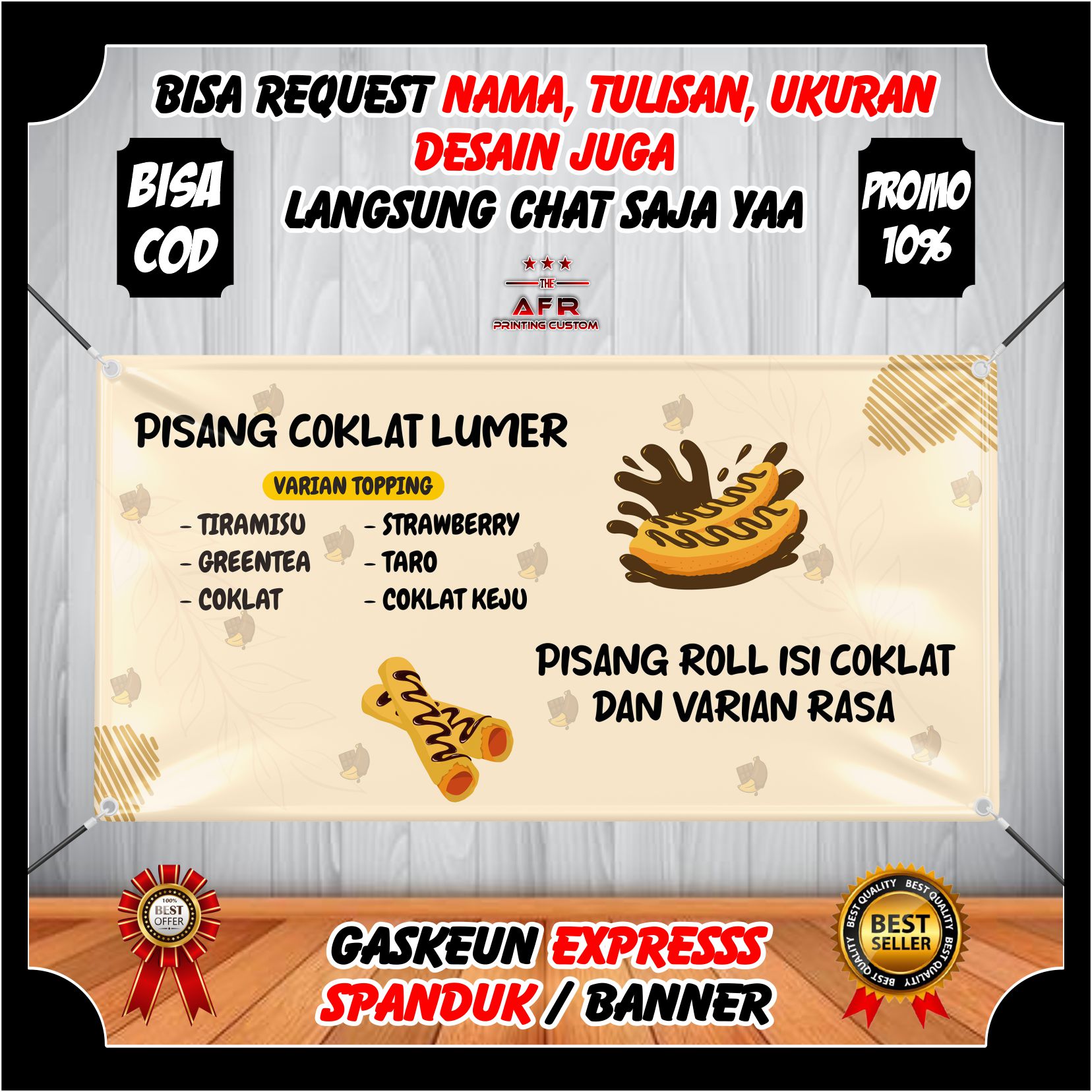 Spanduk Banner Backdrop PISANG LUMERr/ Banner PISANG LUMER/ Spanduk ...