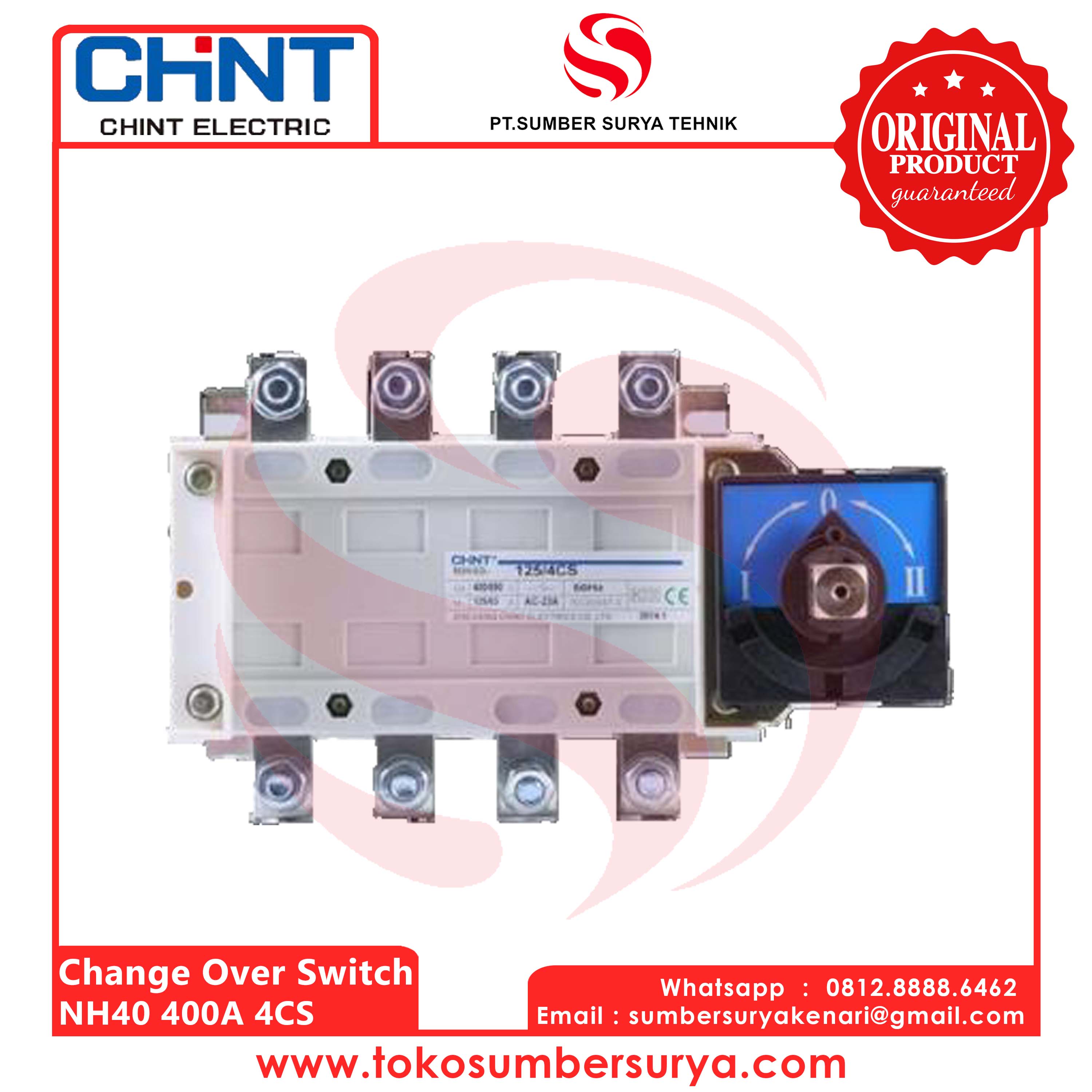 Change over switch (COS) NH40 4P 400A Merek chint | Lazada Indonesia