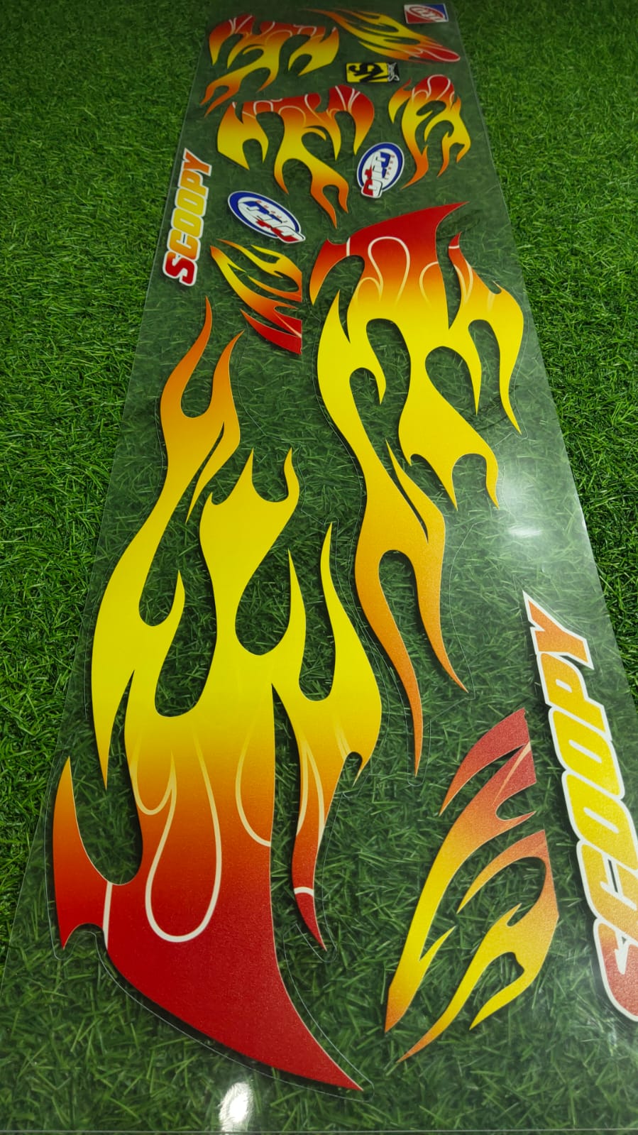 STRIPING SCOOPY LIS BAHAN BENING TRANSFARAN STICKER POLET API STICKER ...