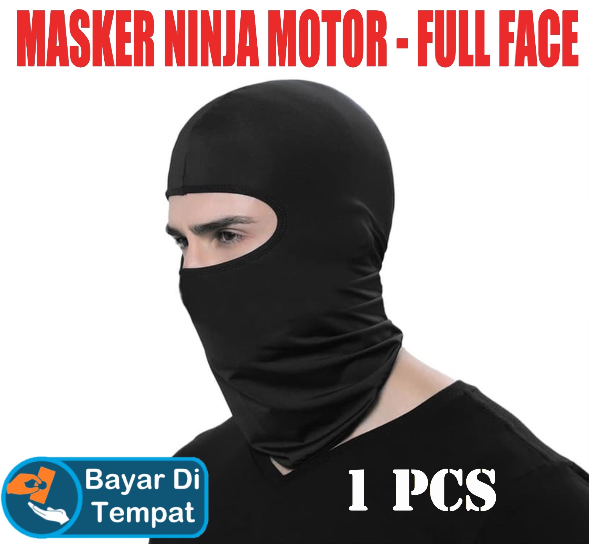 Masker Ninja Masker Motor Balaclava / Masker Buff / Sarung Kepala Helm ...
