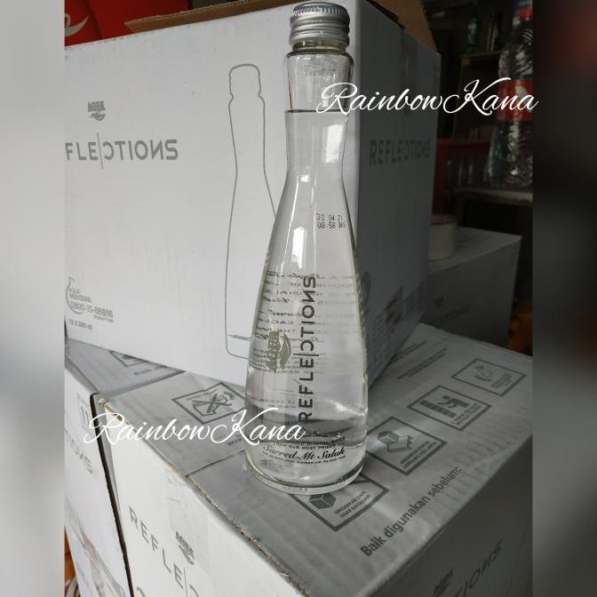 Aqua Reflections Mineral water 380ml Aqua botol beling | Lazada Indonesia