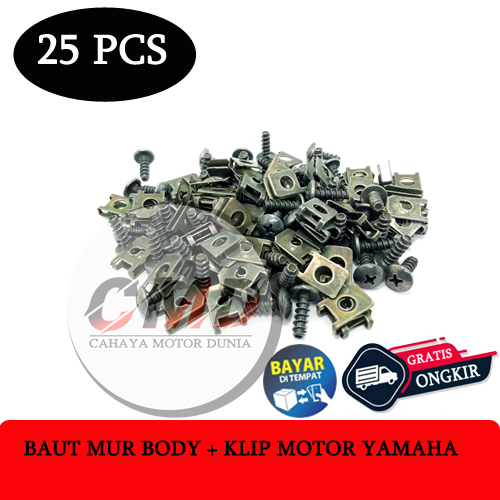 Baut Body Yamaha / Baut Klip Body Motor Yamaha Paket 25 pcs | Lazada ...