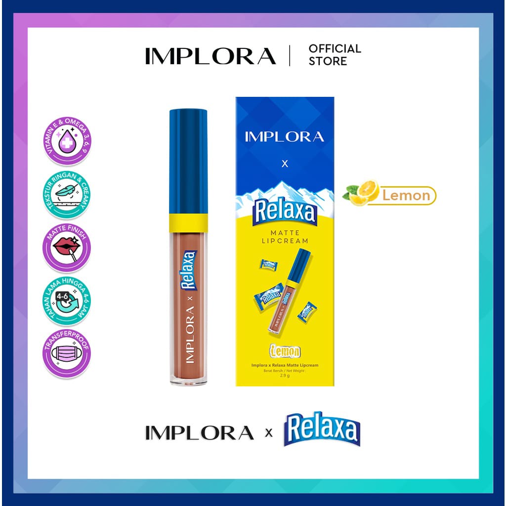 IMPLORA X Relaxa Matte Lip Cream 2.9gr BPOM Limited Edition - Implora ...