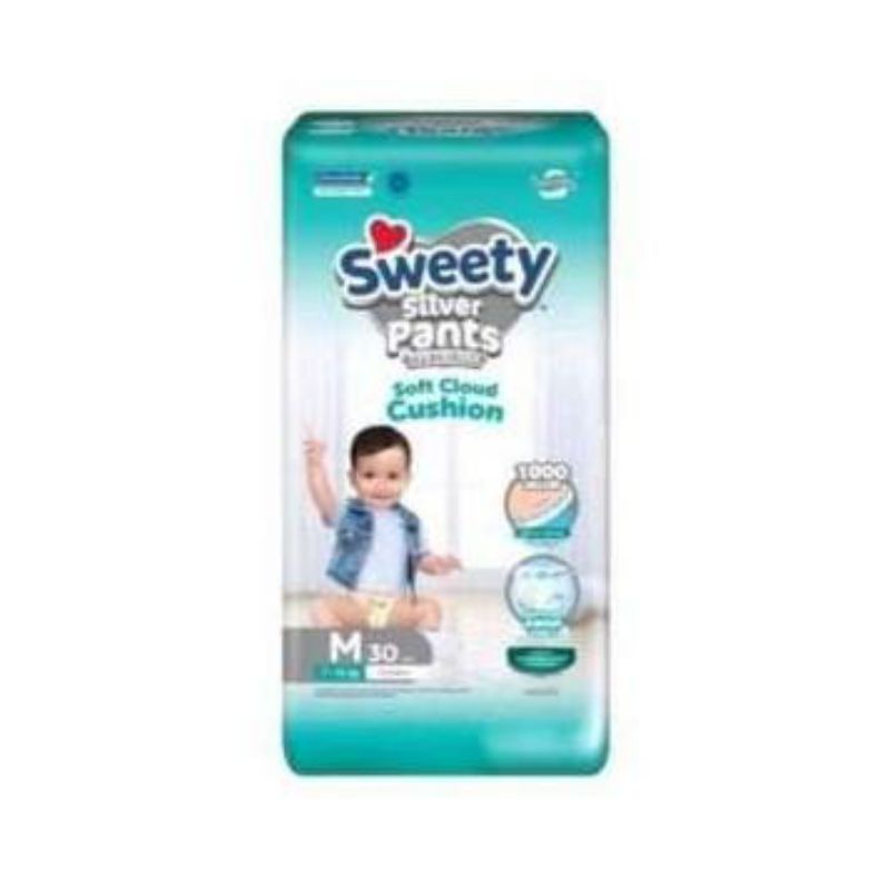 Sweety silver pants S32 M28 L26 XL26 XXL24 NB40 kemasan baru | Lazada ...