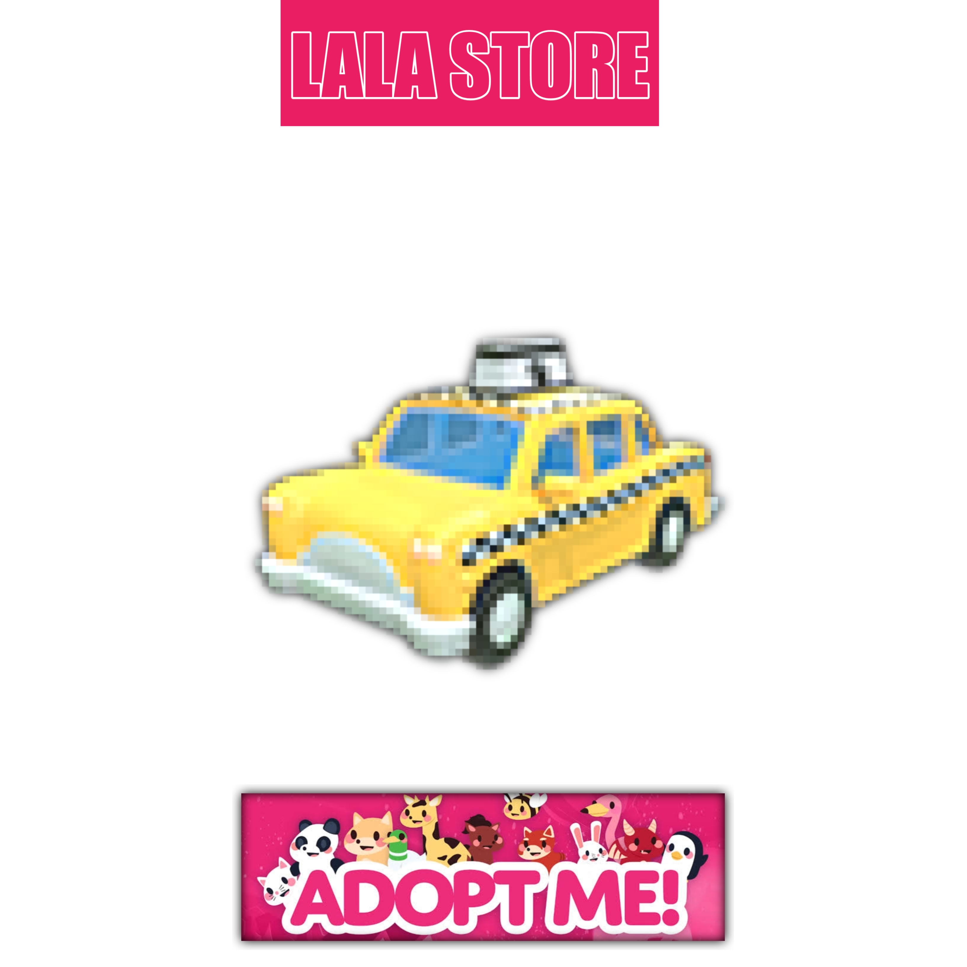 Adopt Me Vehicle - Yellow Taxi Cab - Roblox | Lazada Indonesia