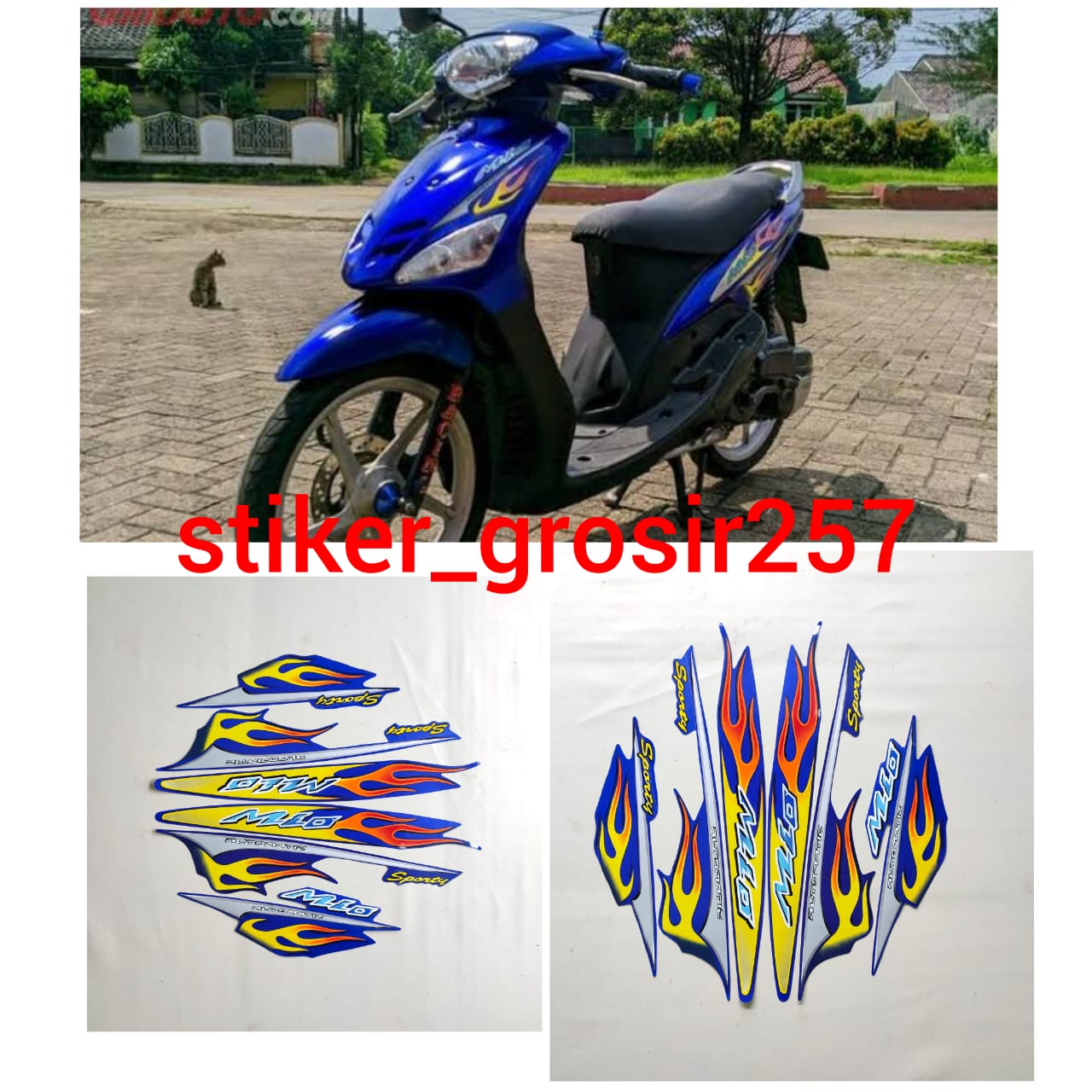 Stiker Sticker Striping Les Lis Bodi Yamaha Mio Sporty Tahun 2006 Mio ...