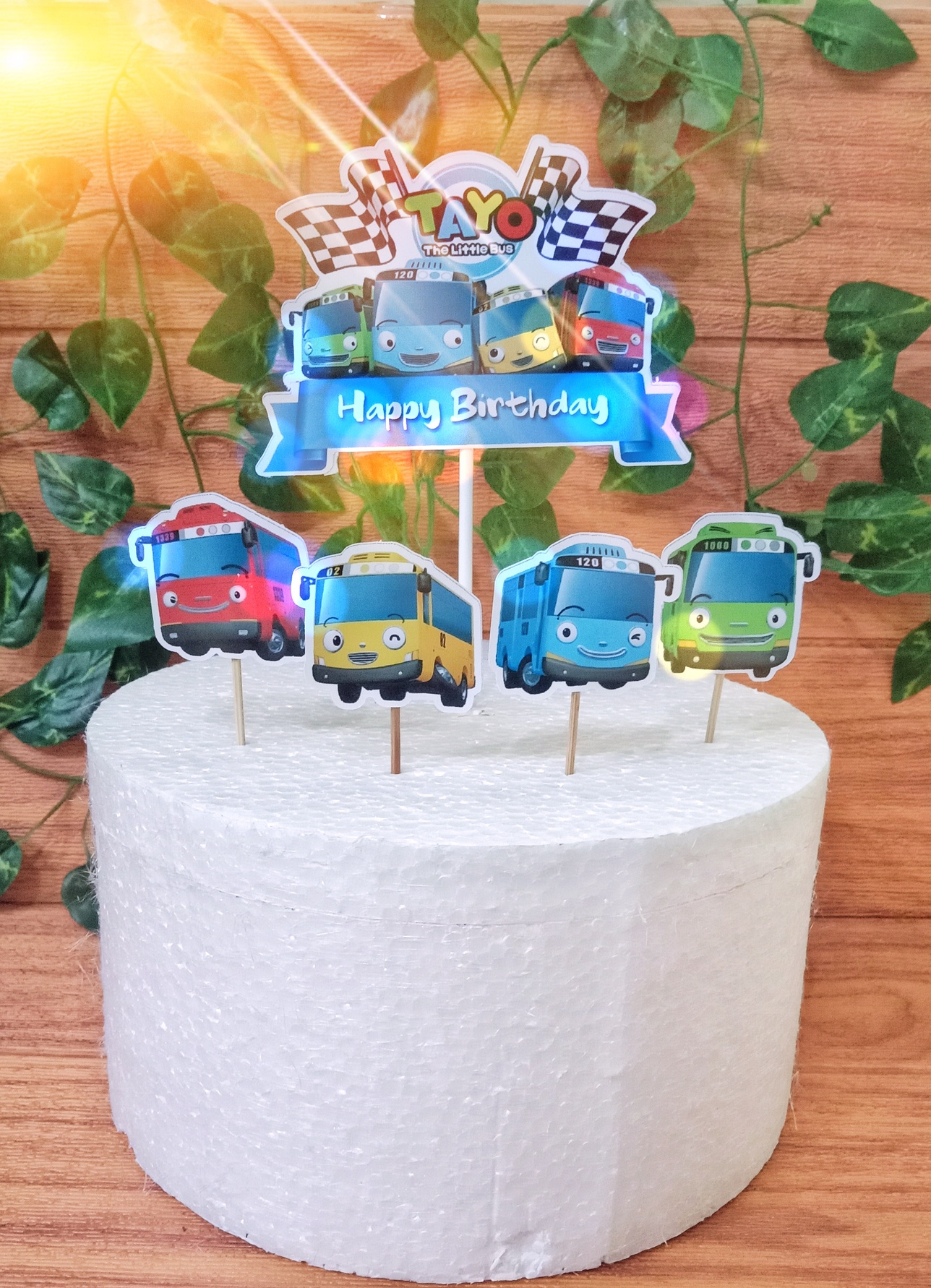 Topper Cake / Hiasan Kue Kertas Karakter Tayo [Isi 5] | Lazada Indonesia