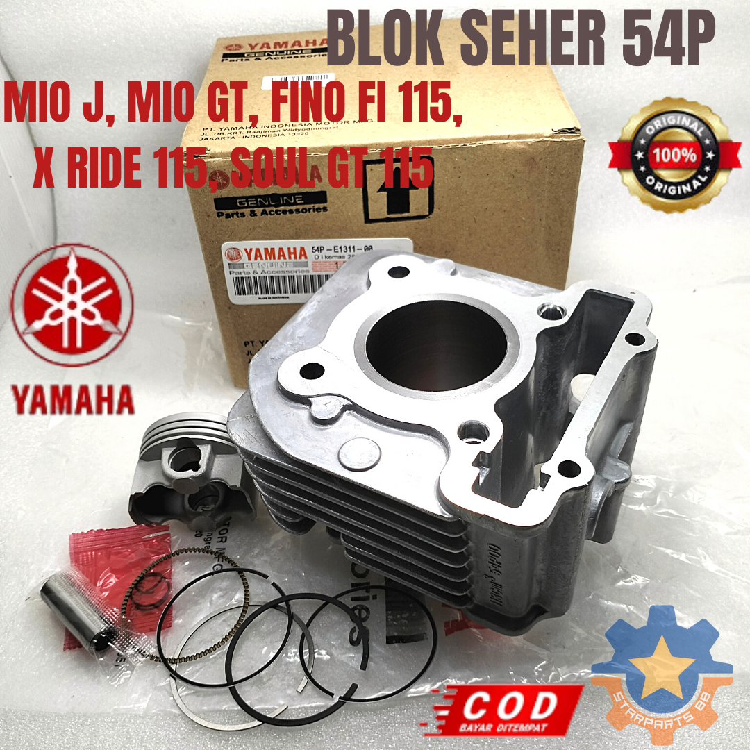 BLOK SEHER SET 54P MOTOR YAMAHA MIO J MIO GT SOUL GT FINO FI X RIDE 115 ...