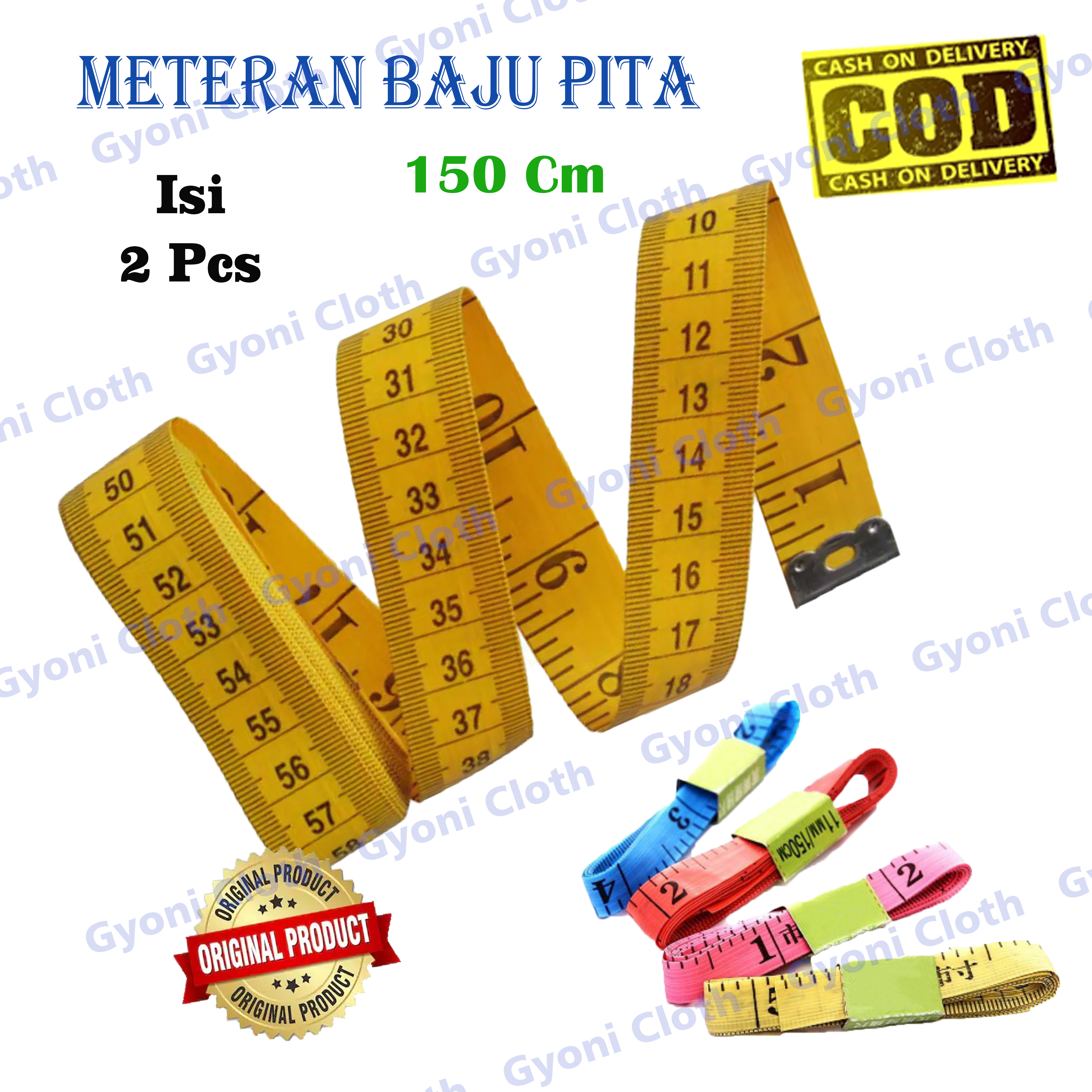 Meteran Baju / Pakaian 150 Cm - Meteran Kain / Badan Perut / Jahit Pita ...