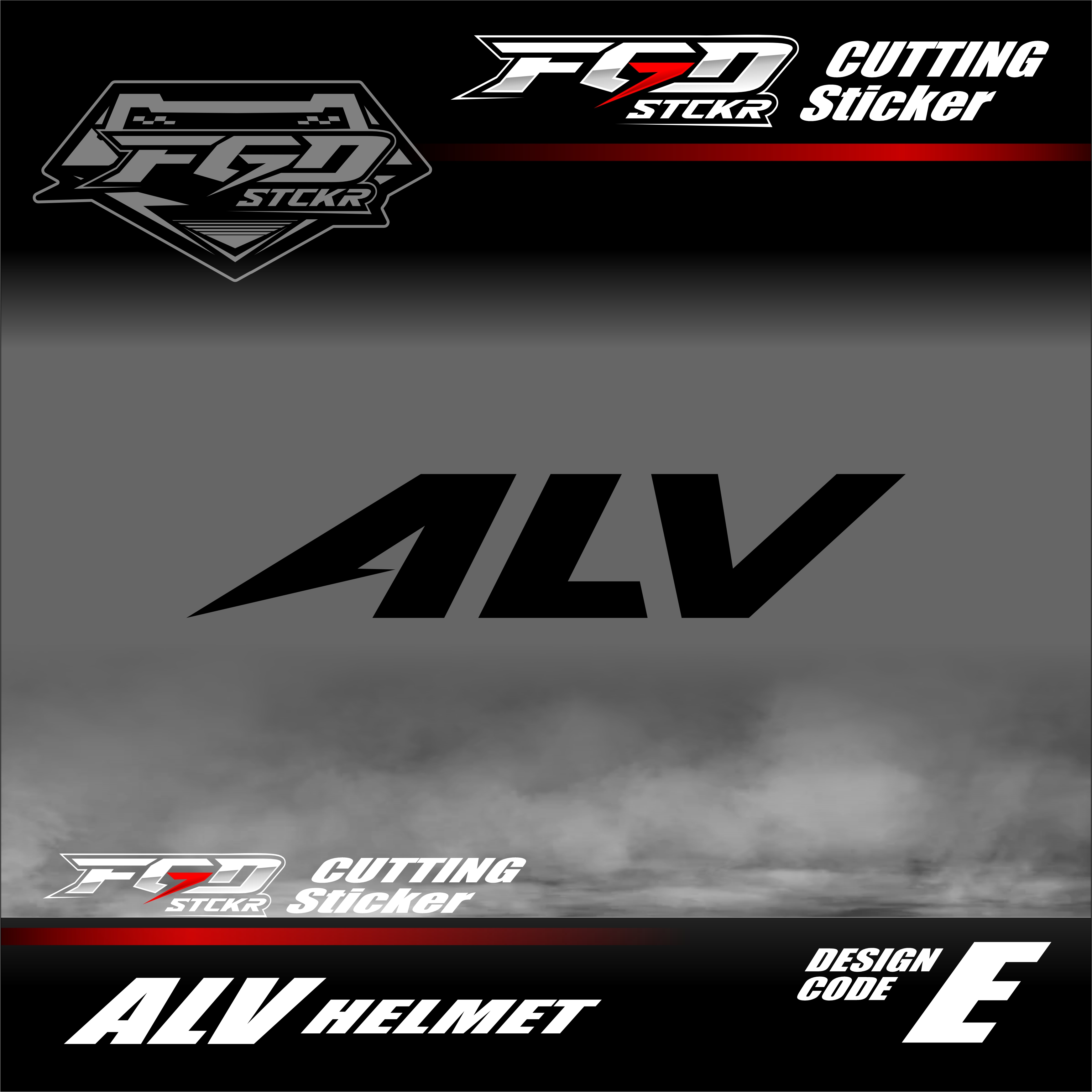 Stiker Logo ALV Helmet / Sticker ALV / Stiker Helm / Stiker Logo ALV ...