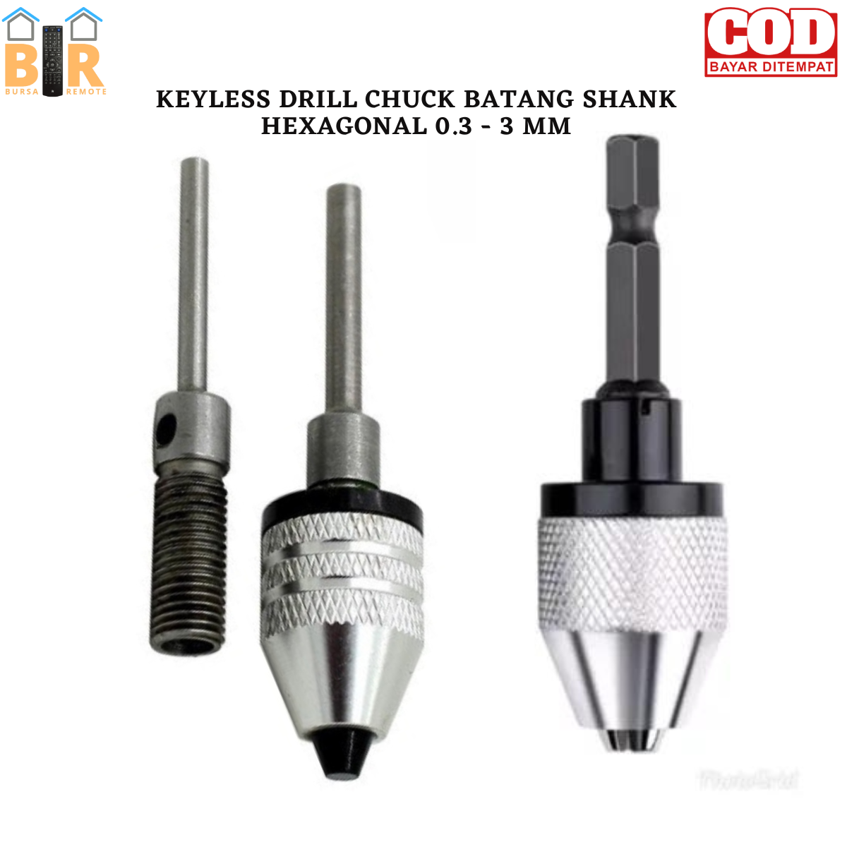 MATA BOR DRILL CHUCK BIT KEYLESS DRILL CHUCK BATANG SHANK HEXAGONAL 0.3 ...