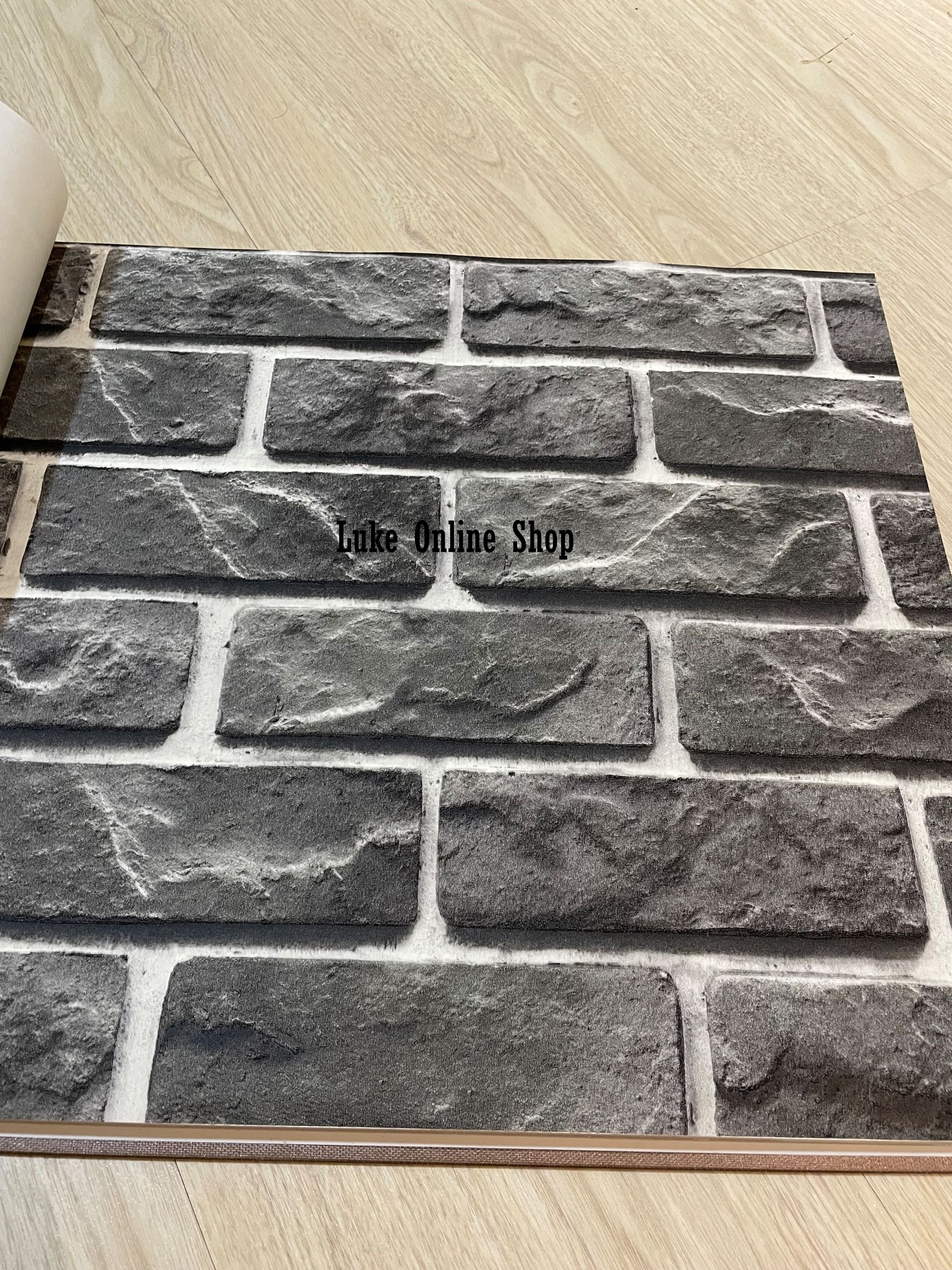 Wallpaper Dinding Motif Bata Merah Putih Abu Minimalis Vintage | Lazada ...