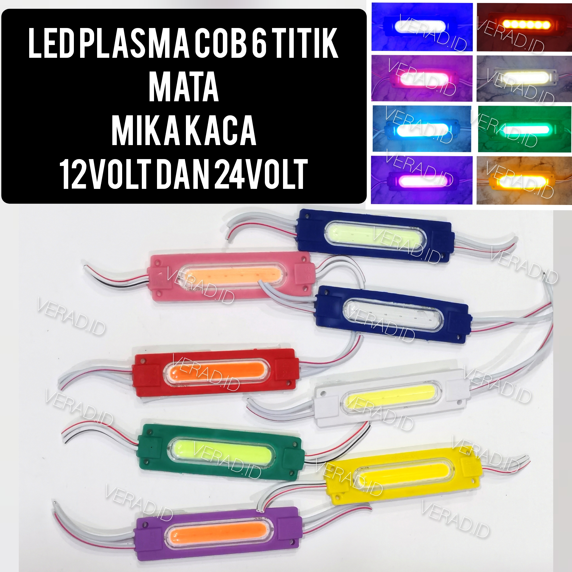 Lampu Led 6 mata titik COB plasma variasi 12 Volt 24 Volt MURAH BISA ...