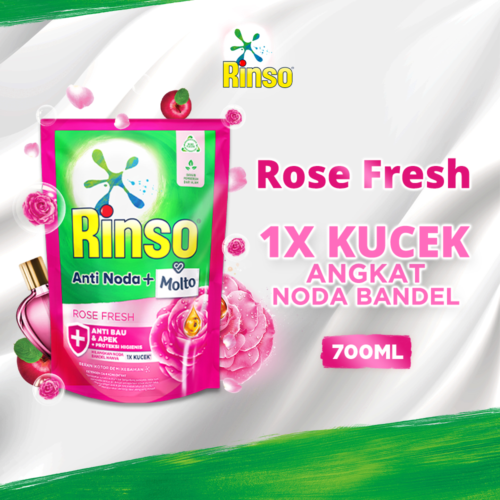 Rinso Molto Deterjen Cair Pink 700Ml | Lazada Indonesia