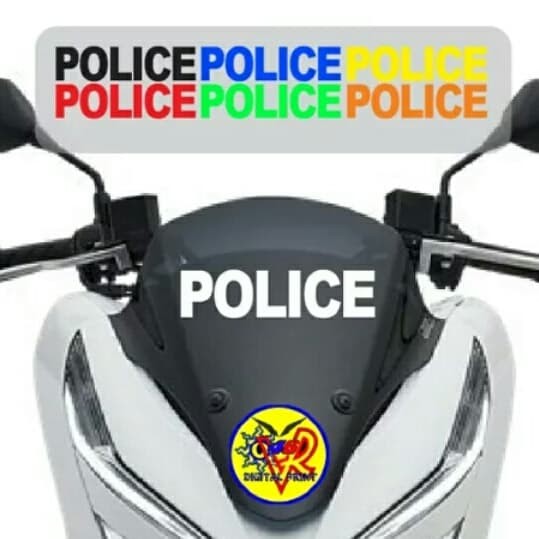 STIKER Motor Police Keren Cutting Sticker motor Pcx Nmax Police ...