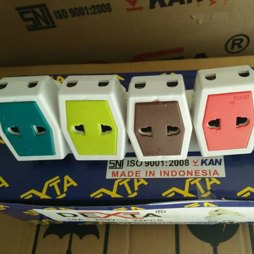 Steker Colokan Listrik T Warna Multifungsi DEXTA DX-639 | Lazada Indonesia
