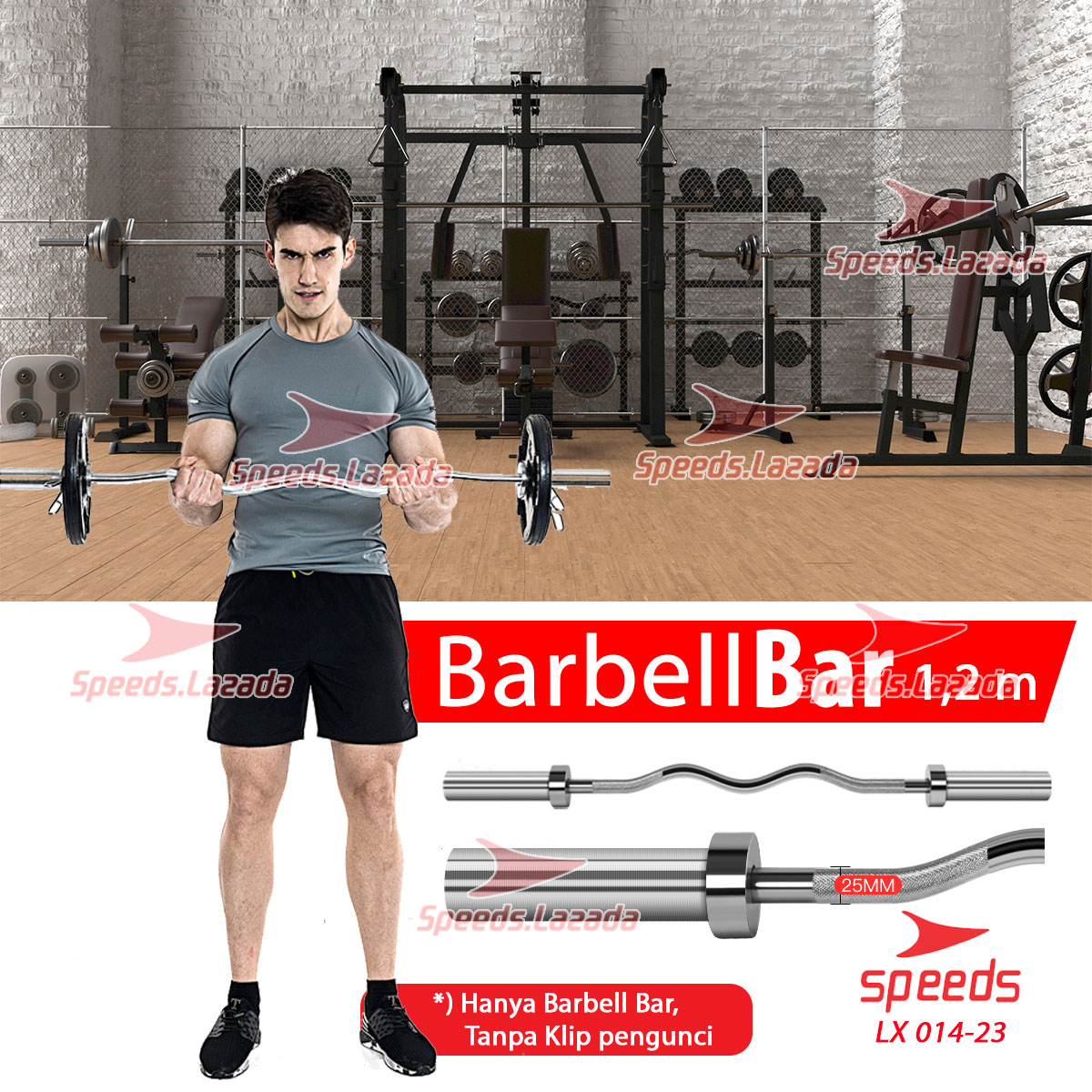 STICK BARBEL 120 cm SPEEDS STICK DUMBELL BAR EZ Curl Bar Olimpiade ...