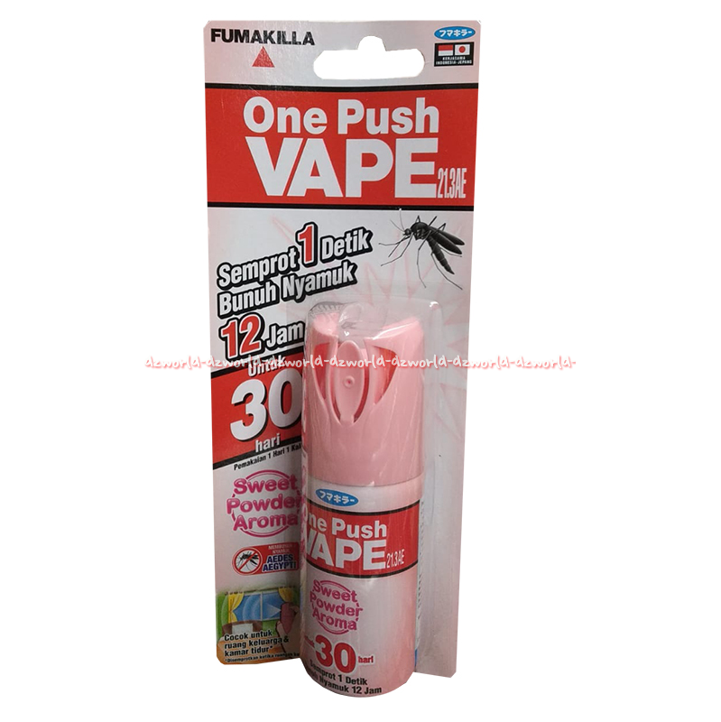 Fumakilla One Push Vape 30hari Obat Nyamuk Sekali Semprot Anti Nyamuk ...