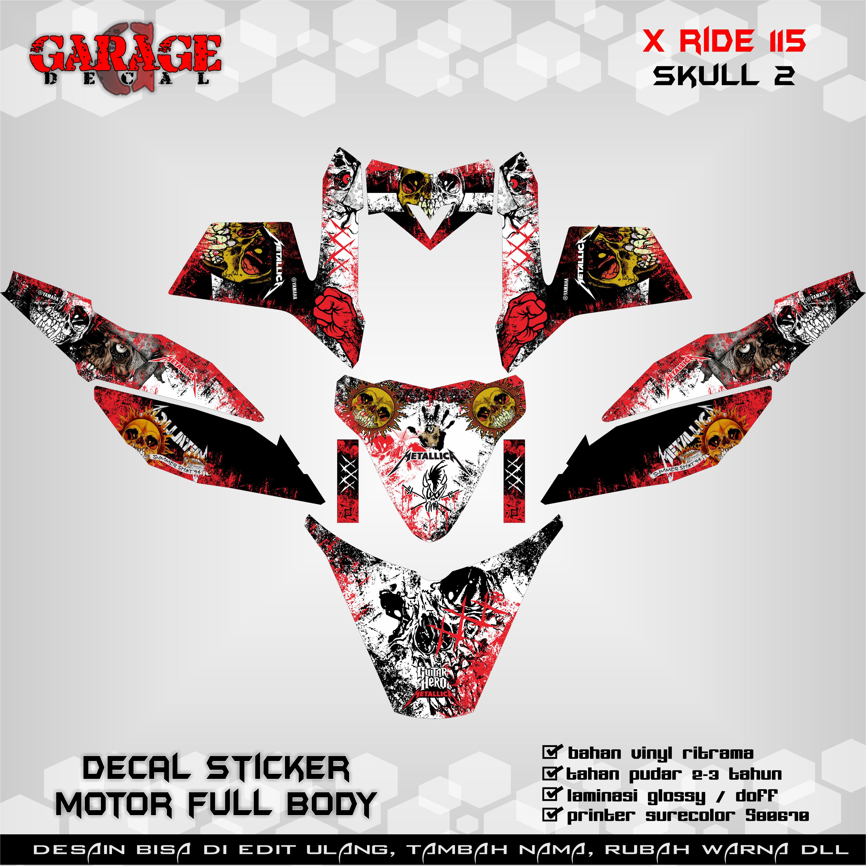 Decal X ride 115 full body Sticker X ride 115 Full body Decal sticker X ...