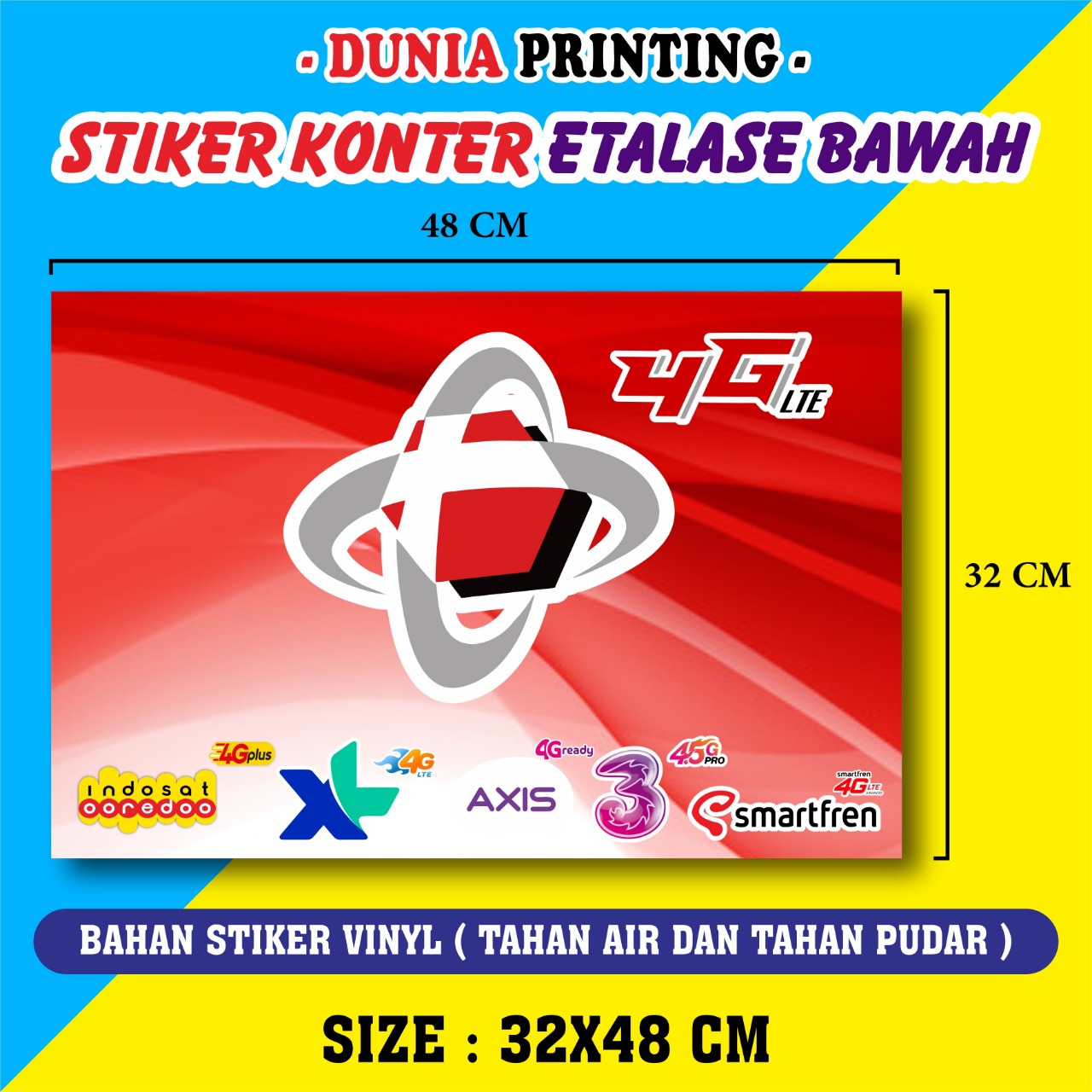 Stiker Konter Etalase bawah Size 32x48 CM - Cocok Buat Etalase Depan ...