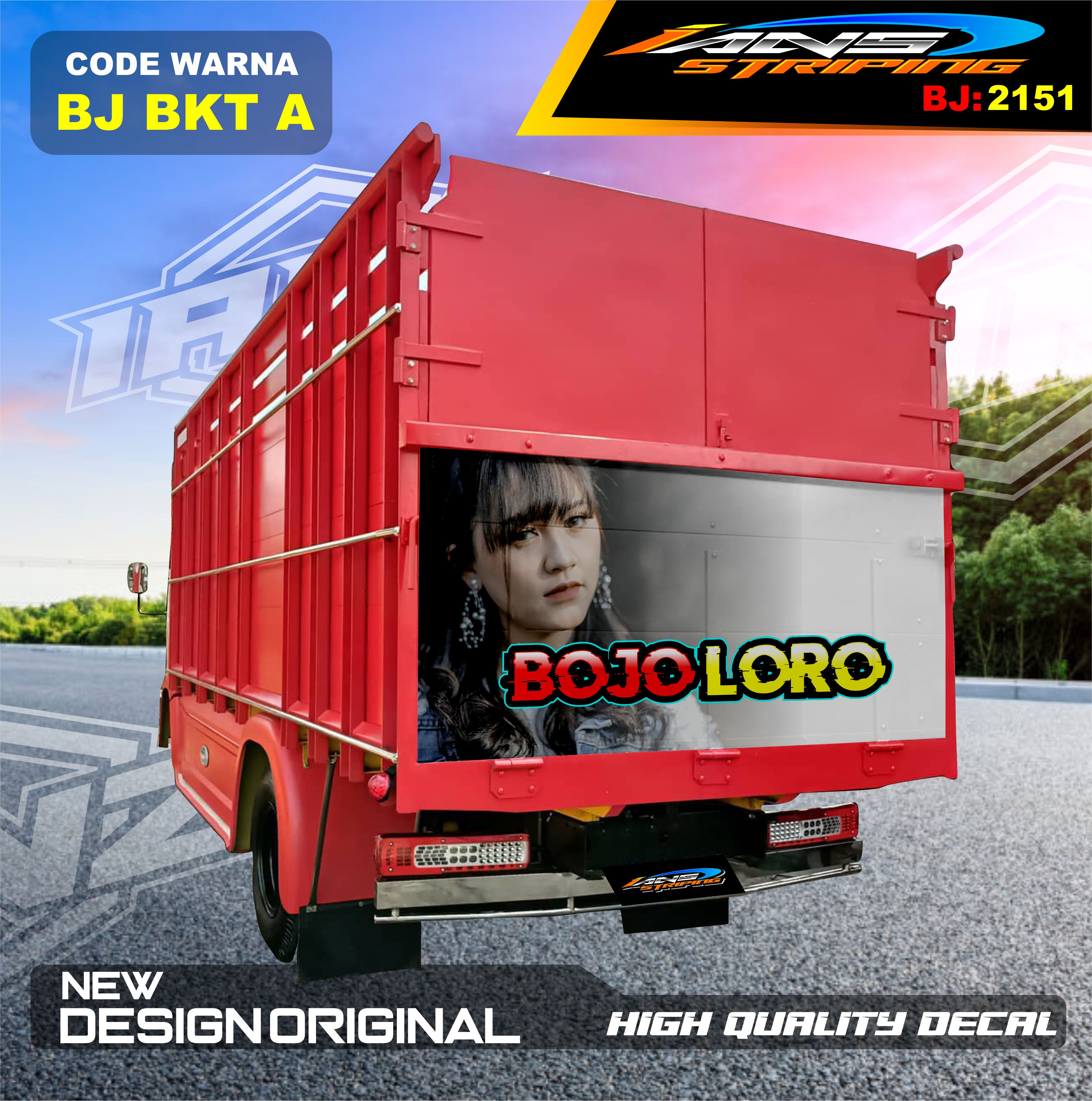 STIKER BAK BELAKANG TRUK FUSO / STIKER DECAL PINTU BELAKANG TRUK ...