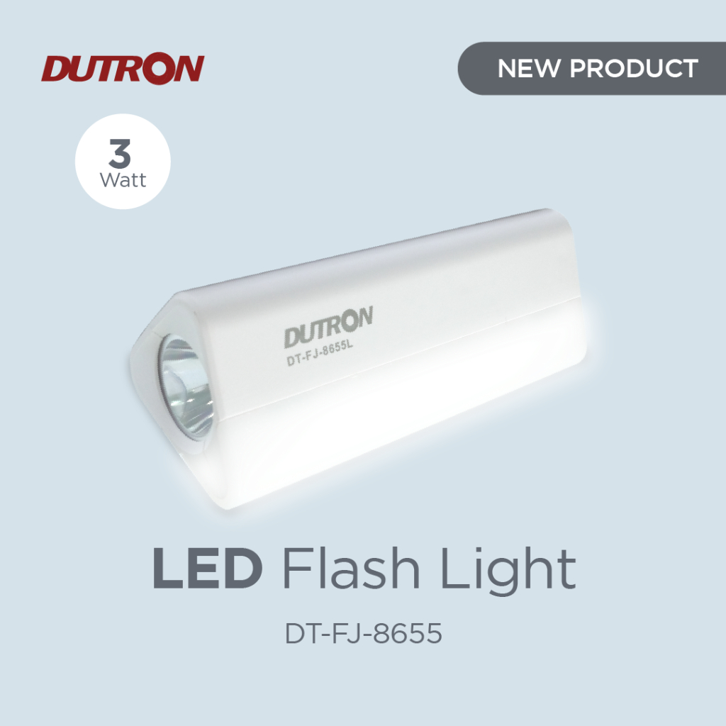 DUTRON Senter LED Tangan Mini LED Emergency Flashlight Segitiga persegi ...