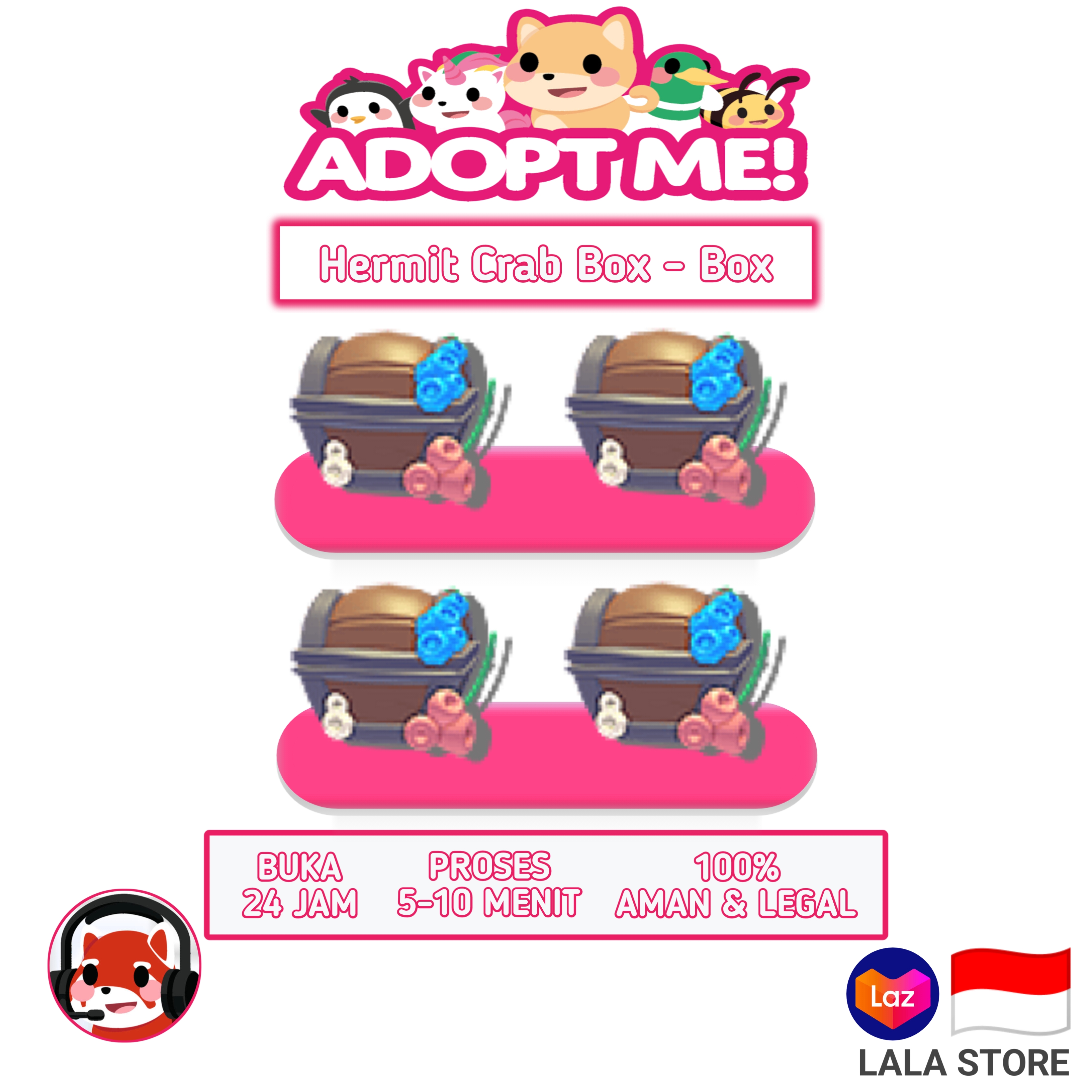 Adopt Me - Hermit Crab Box - Roblox | Lazada Indonesia