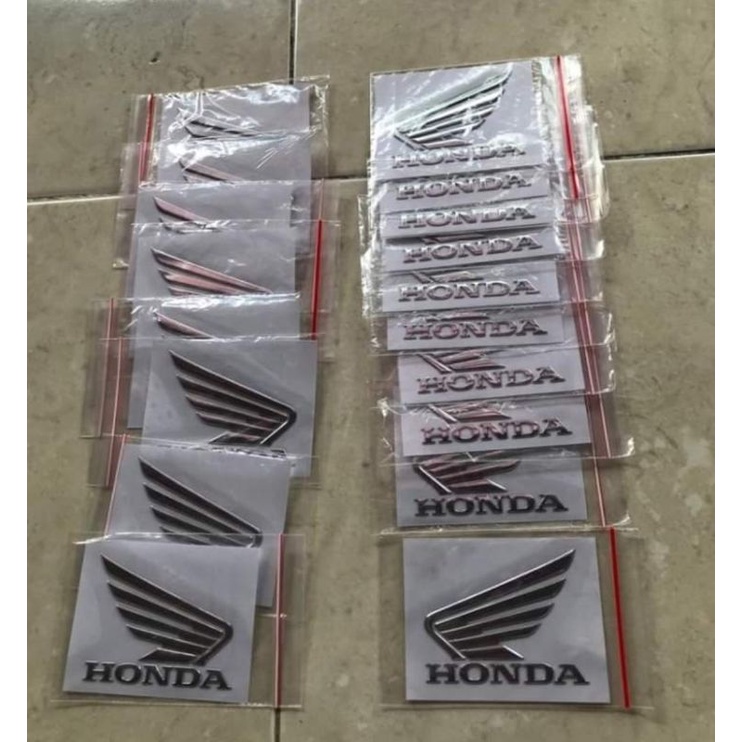 EMBLEM LOGO SEPEDA MOTOR HONDA SAYAP HONDA WING HARGA KANAN DAN KIRI ...
