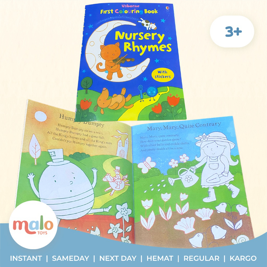 MALOTOYS - USBORNE COLORING BOOK Colouring Book Edukasi Bacaan Book ...