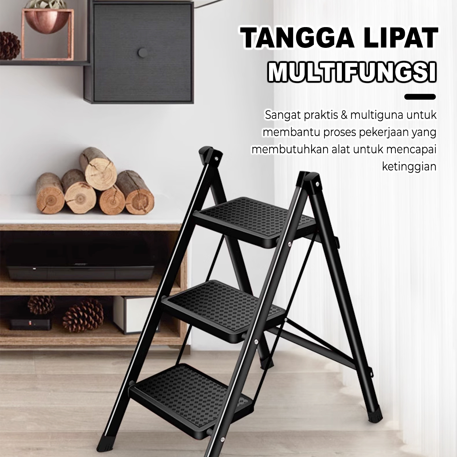 COD Tangga 3 Step Tangga Lipat Multifungsi Lipat Tangga Besi Household ...
