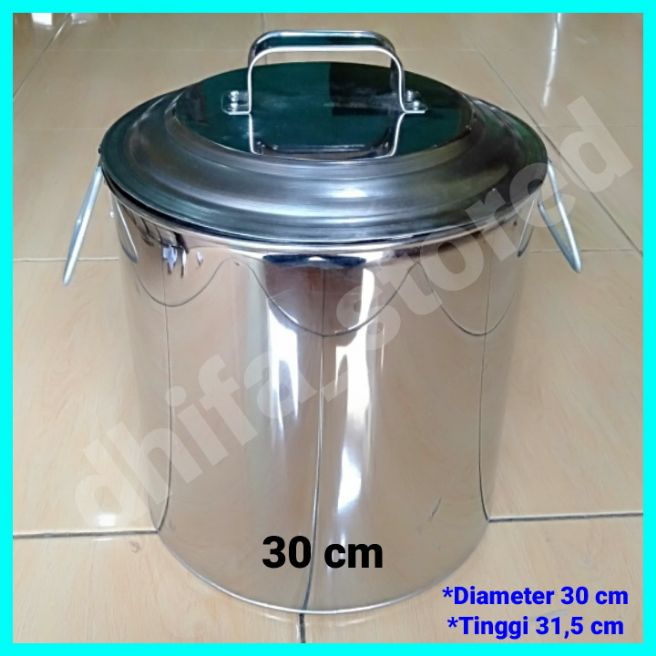 Panci Stainless 30 cm/Oblong/Tong Air/Dandang/Panci Air/Tong Bubur ...