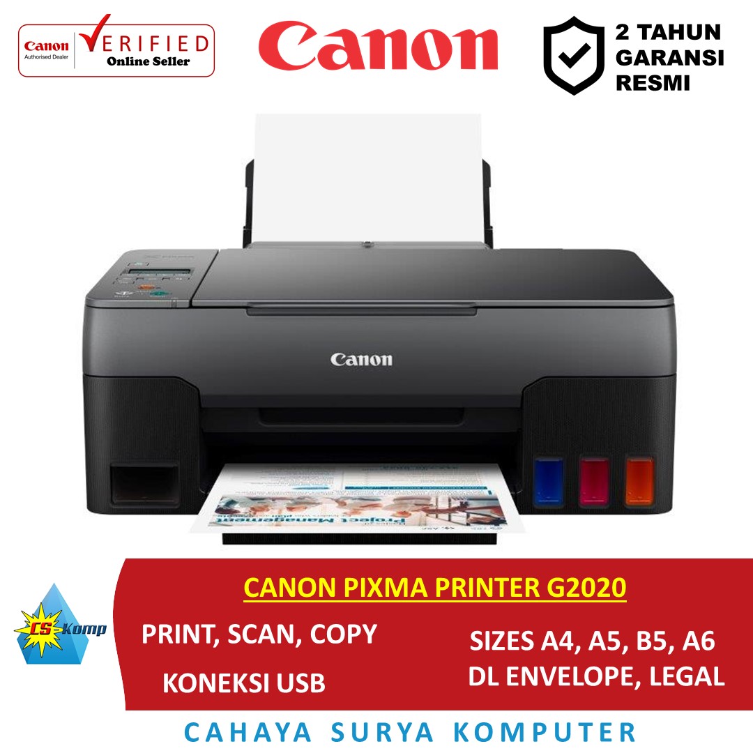CANON PIXMA PRINTER G2020 | Print | Scan | Copy | USB | Lazada Indonesia