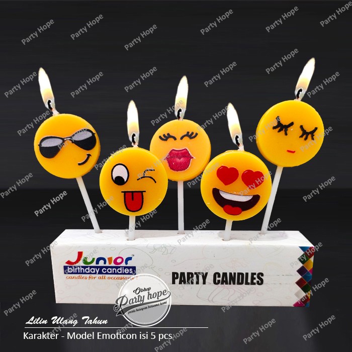 lilin karakter emoticon / lilin ulang tahun emoji / lilin emot lucu ...