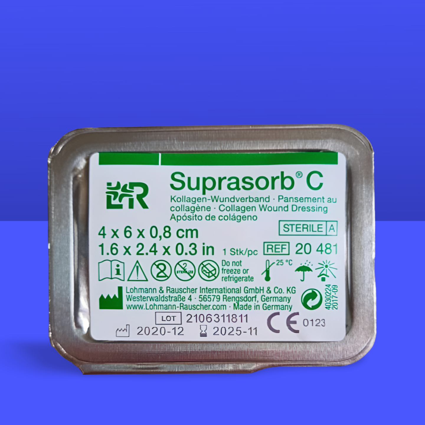 Suprasorb c collagen wound dressing 4x6cm atau 6x8cm spon luka 1lembar ...