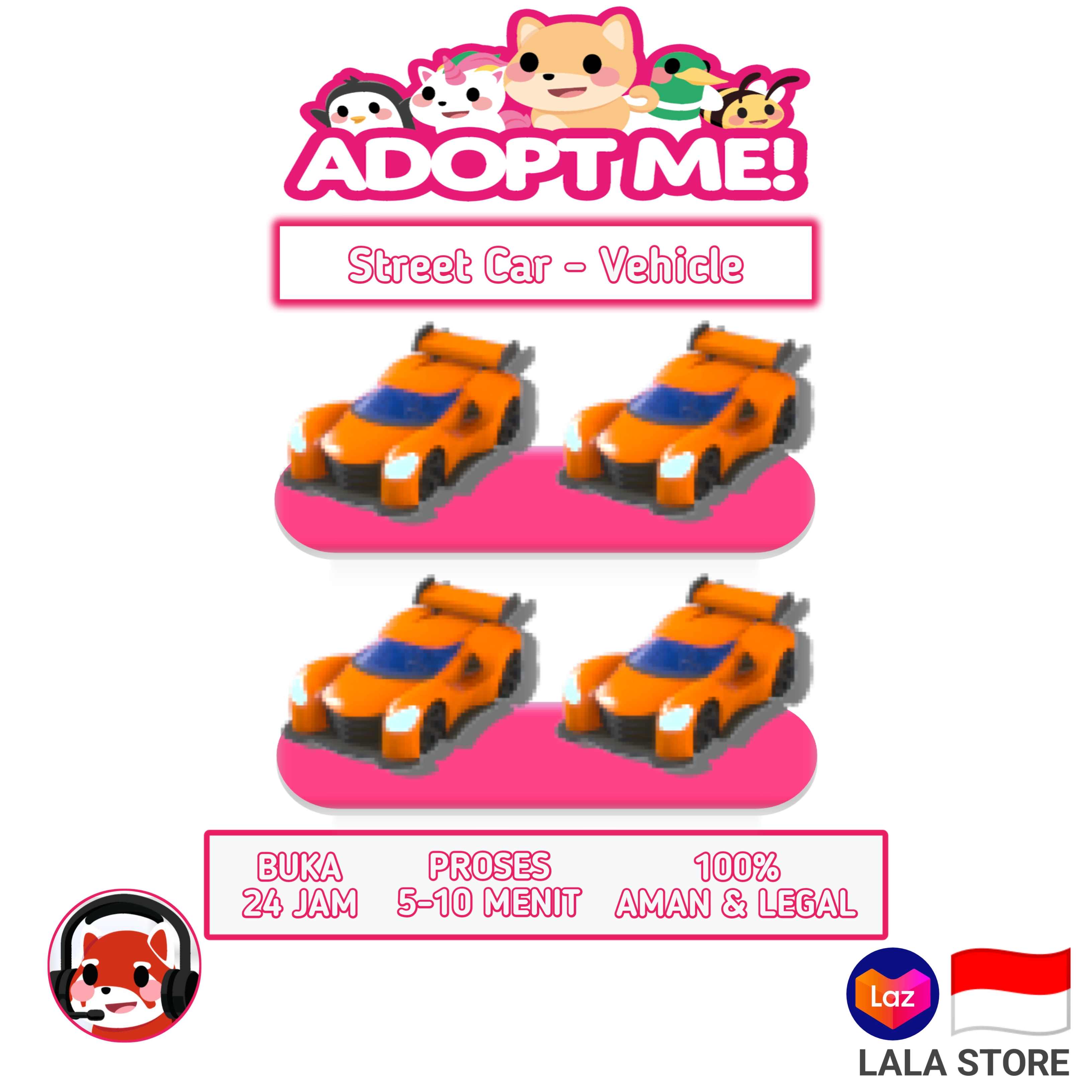 Adopt Me Vehicle - Street Racer - Roblox | Lazada Indonesia