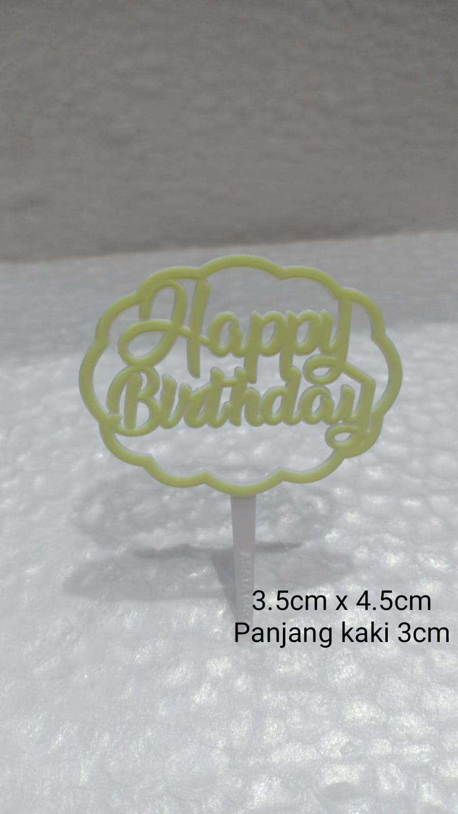 "KTi76" CAKE TOPPER MINI motif AWAN tulisan "HAPPY BIRTHDAY" (SATUAN ...