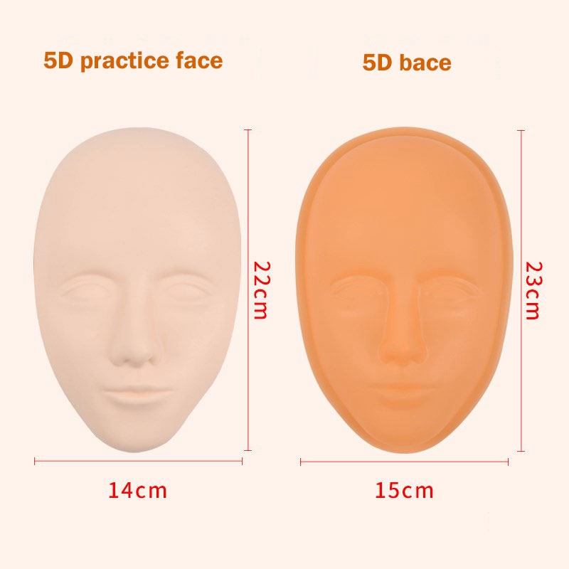 4Pcs Semi-Permanent Tattoo Practice Leather Human Face Fake Face ...