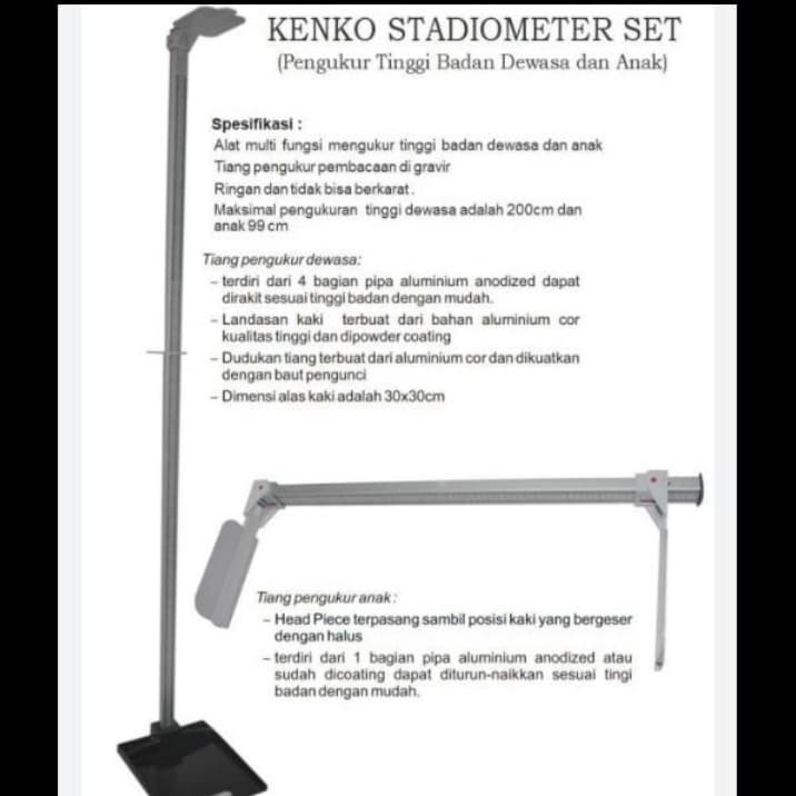 stadiometer kenko alat ukur tinggi badan dewasa anak bayi | Lazada ...