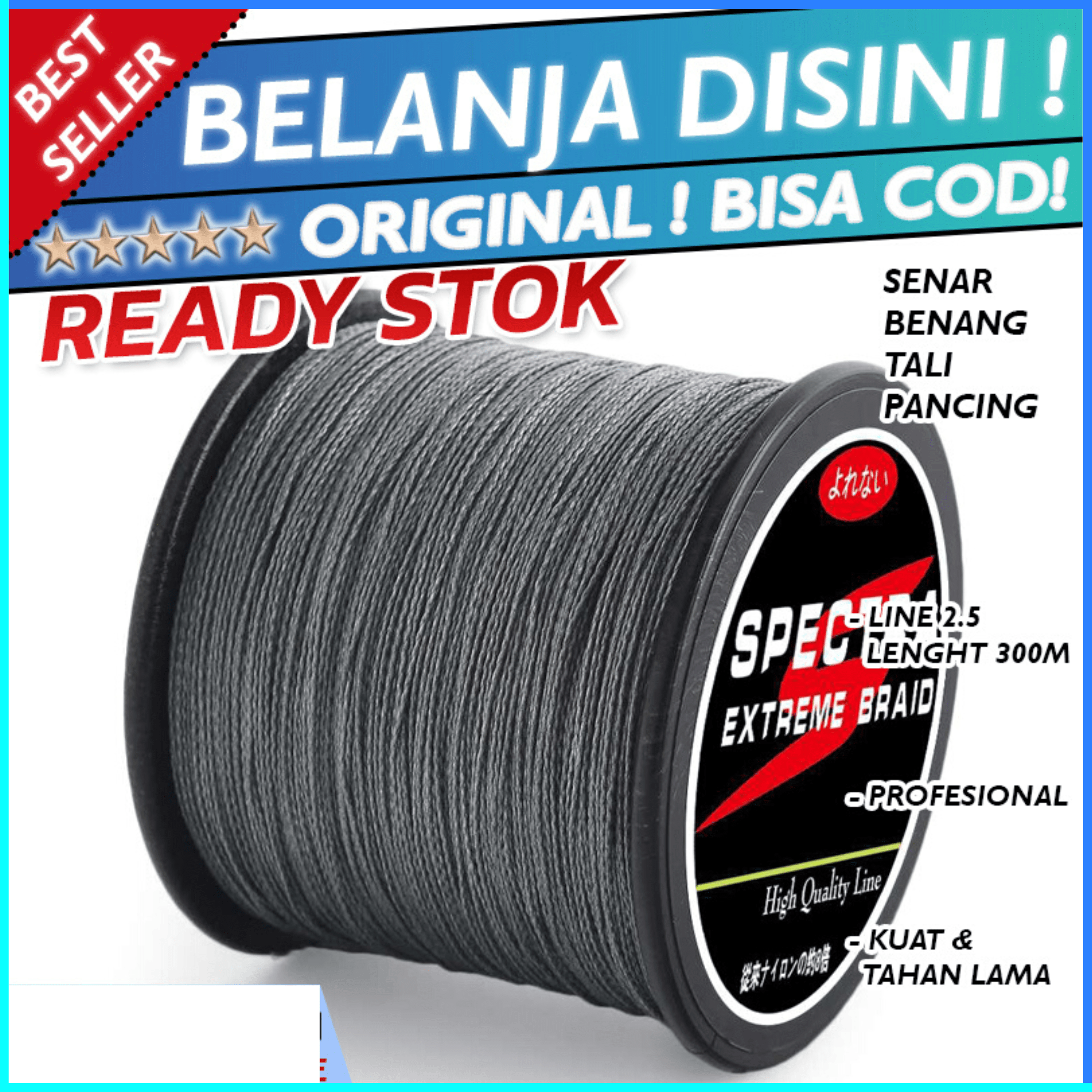COD SPECTRA Senar Benang Tali Pancing Extreme Braid / benang pancing ...
