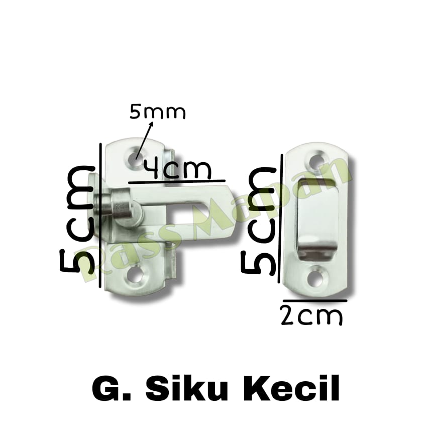 Grendel Pintu Sliding Besar SS Stainless Steel Geser Dorong | Lazada ...