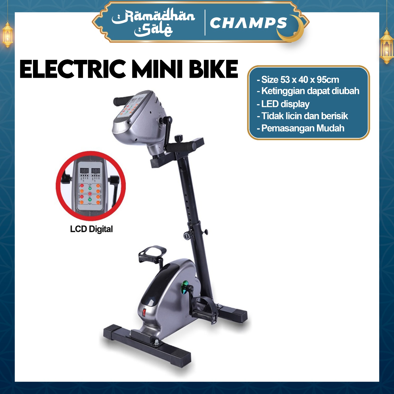 CHAMPS Sepeda Statis Terapi Pedal Exerciser Sepeda Terapi Untuk Kaki ...
