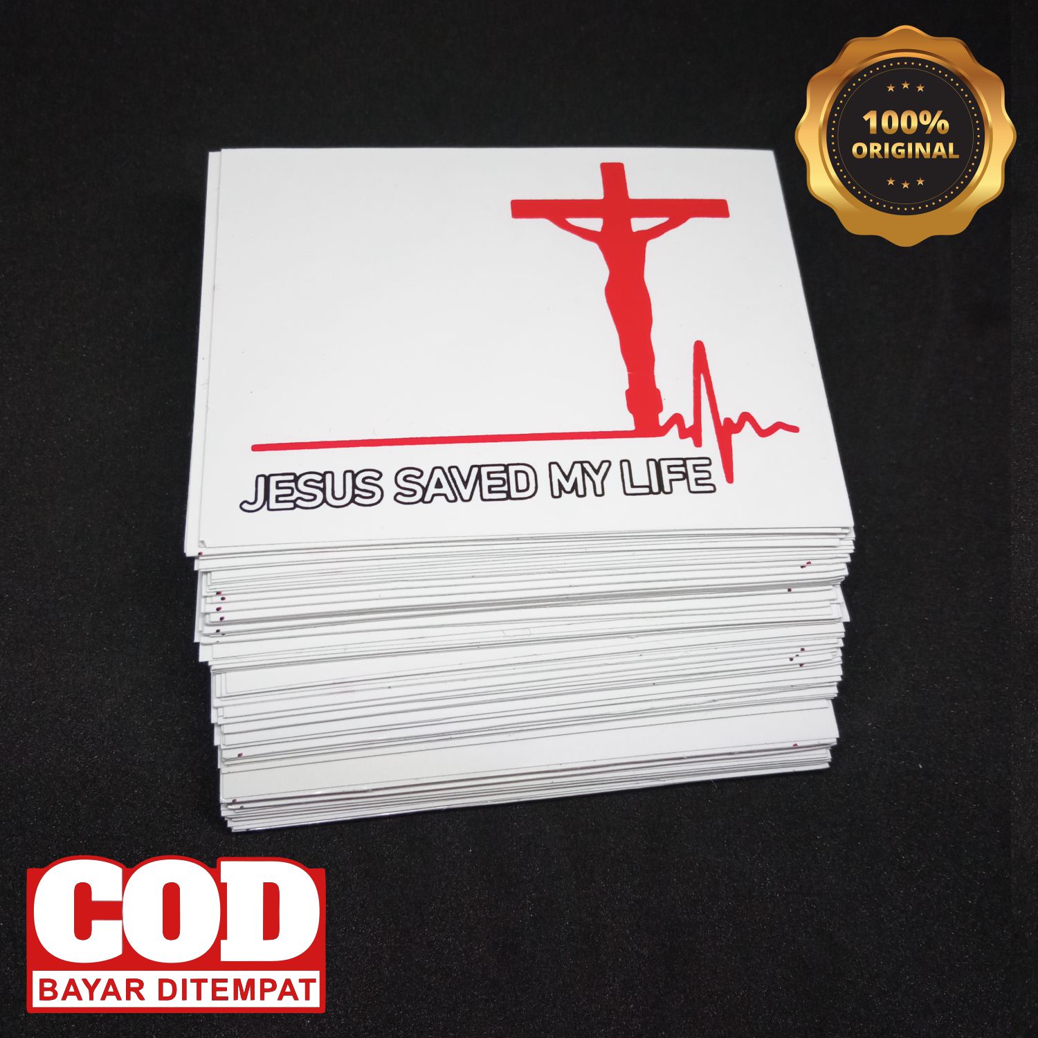 JESUS SAVED , Stiker Rohani Kristen Jesus , Stiker Tulisan Jesus ...