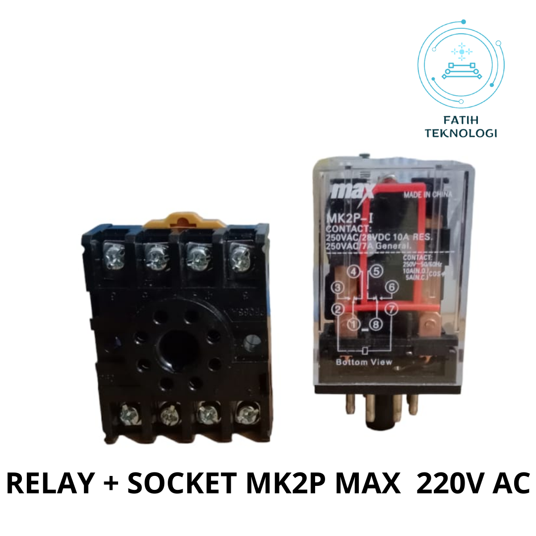 RELAY DAN SOCKET MK2P-I 220 MAX 8 PIN | Lazada Indonesia