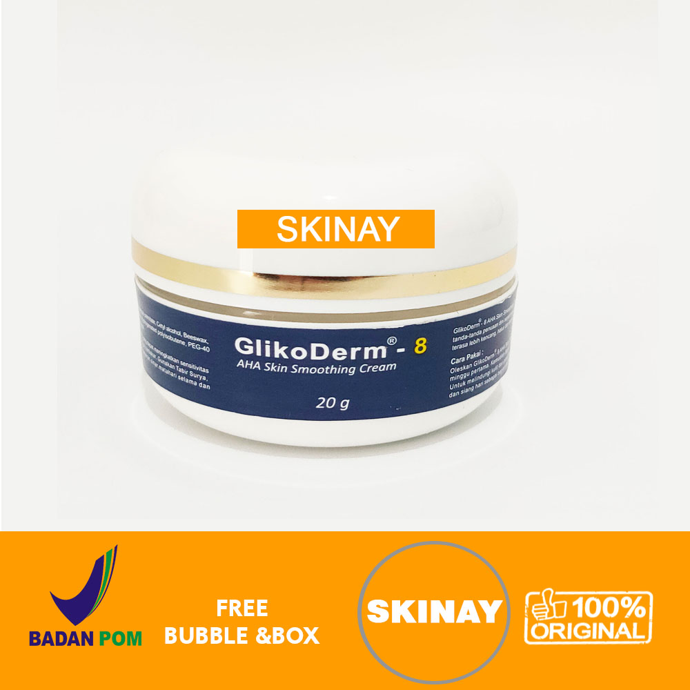 Glikoderm - 8 Aha Skin Smoothing Cream Original / Krim Pelembab BPOM ...