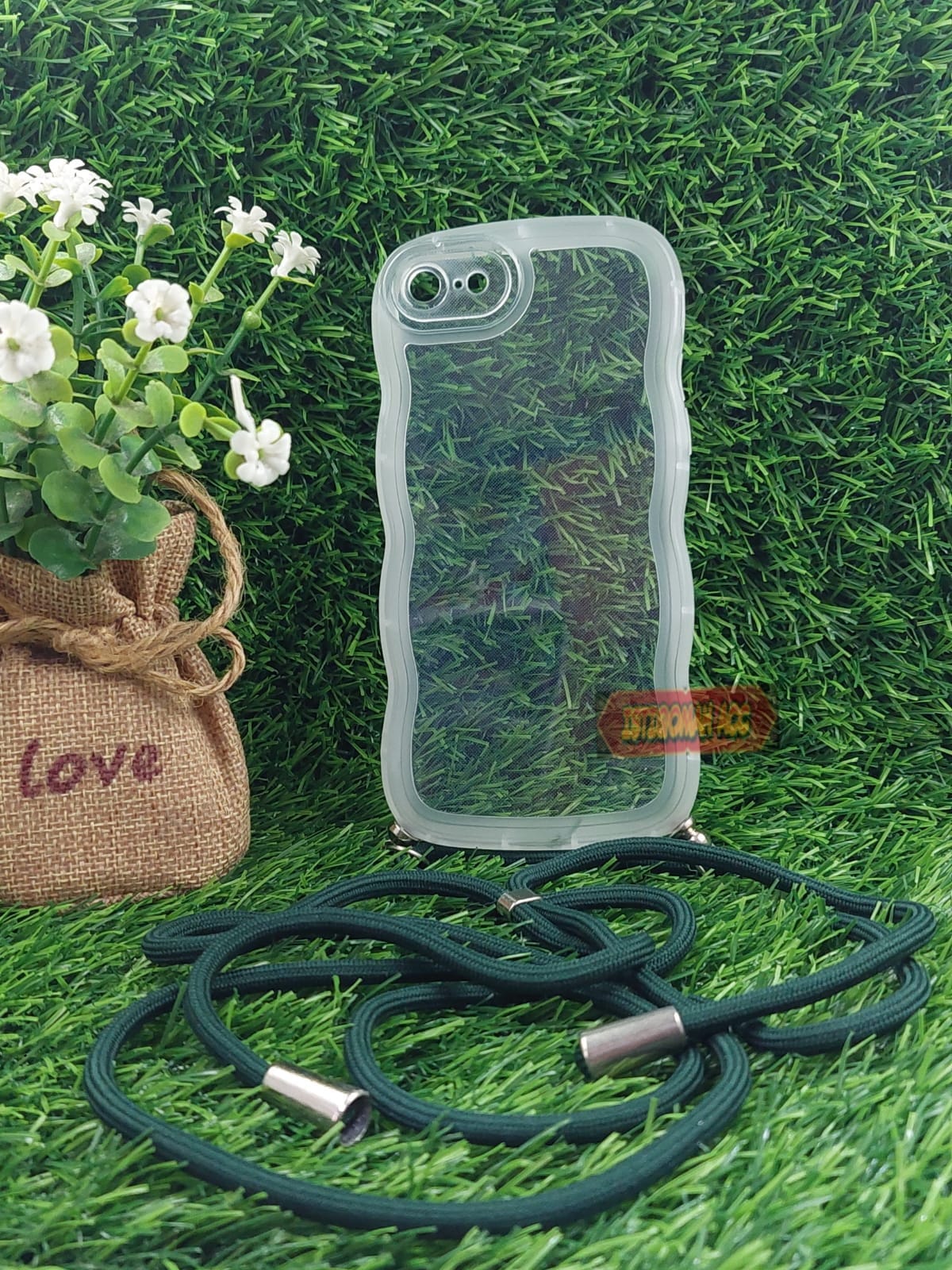CASING GELOMBANG BENING+TALI BERWARNA ( IPHONE 7/8 ) CASE KELUARAN ...