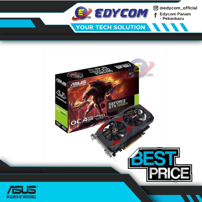 Asus Cerberus GTX1050TI-O4G GDDR5 OC Nvidia VGA Graphic Card 4GB ...