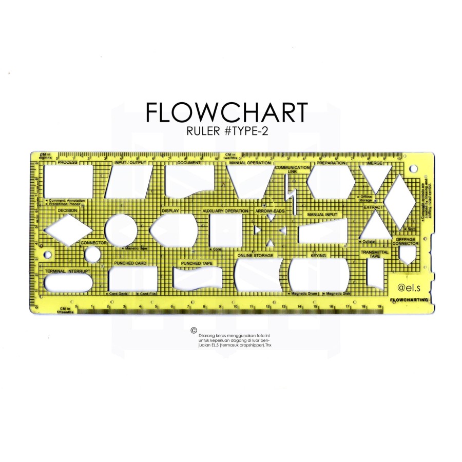 Penggaris Flowchart Template Type 2 - 2pcs | Lazada Indonesia