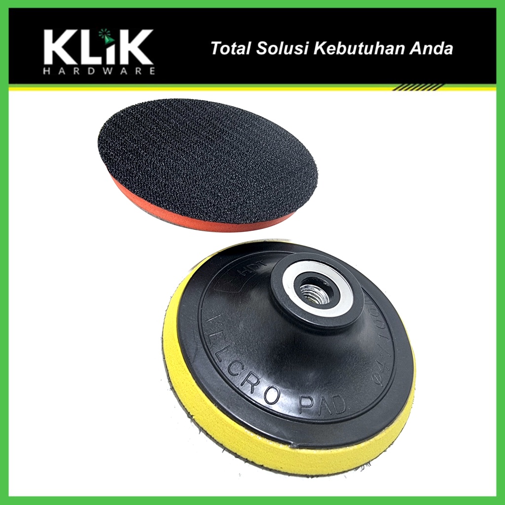 Tatakan Amplas Bulat Velcro 4 Inch Pad Gerinda Tangan Tempel | Lazada ...